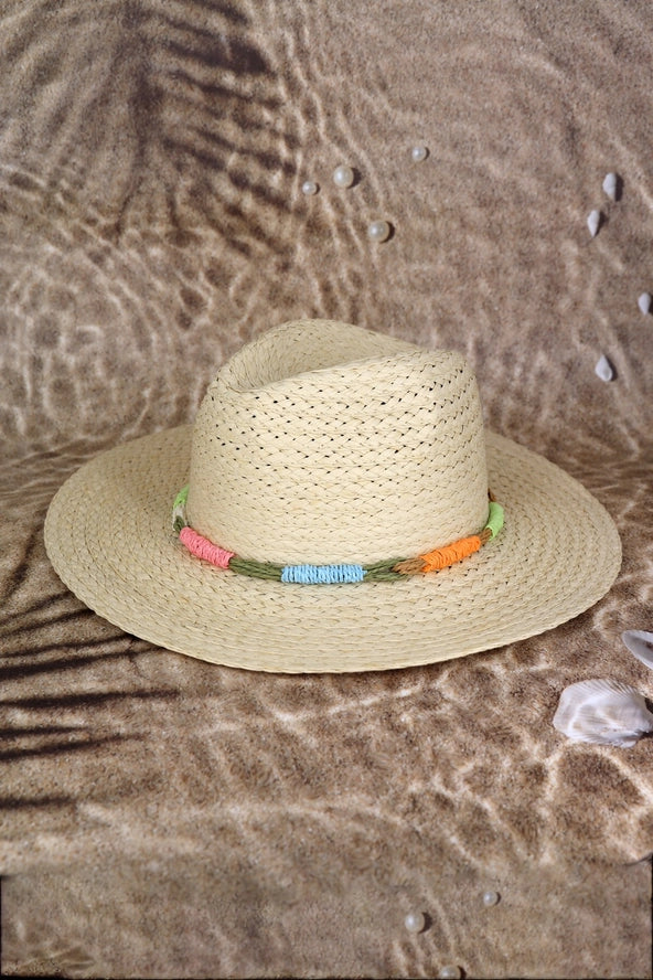 Multi Color Straw Band Straw Hat – Artisans On The Avenue